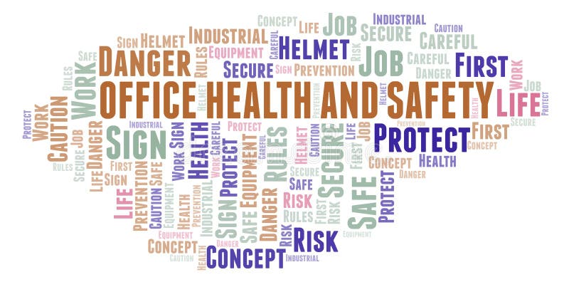 Office Health and Safety Word Cloud. Stock Illustration - Illustration ...