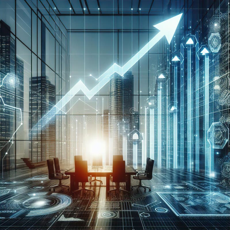 Office with High Tech Equipped Technology Stock Illustration ...