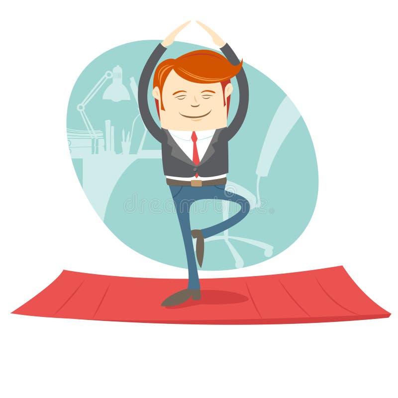 Stretching Desk Stock Illustrations – 406 Stretching Desk Stock ...