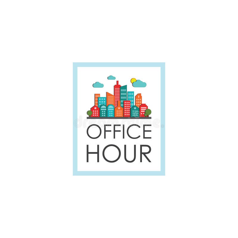 Office Hour Label. Vector Illustration Decorative Design Stock Vector ...