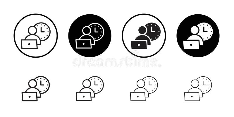 Office Hours Icon Isolated Flat Vector in Outline Stock Vector ...