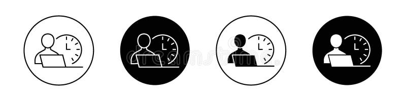 Office hours icon stock vector. Illustration of clock - 307757702
