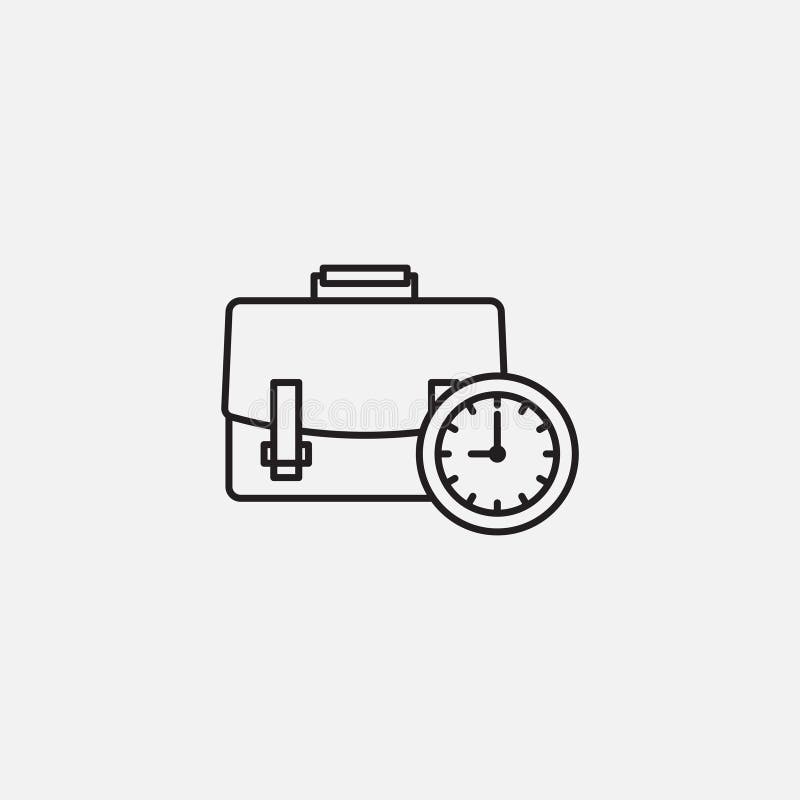 Office Hoursline in Thin Line Black Color. Flat Simple Vector Symbols ...