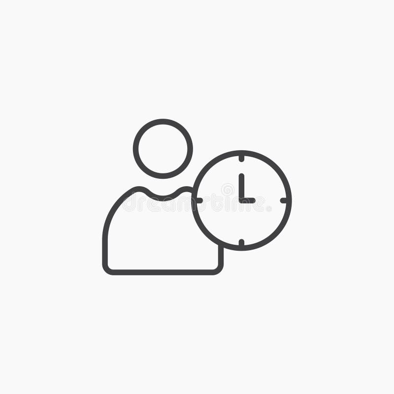 Office Hoursline in Thin Line Black Color. Flat Simple Vector Symbols ...