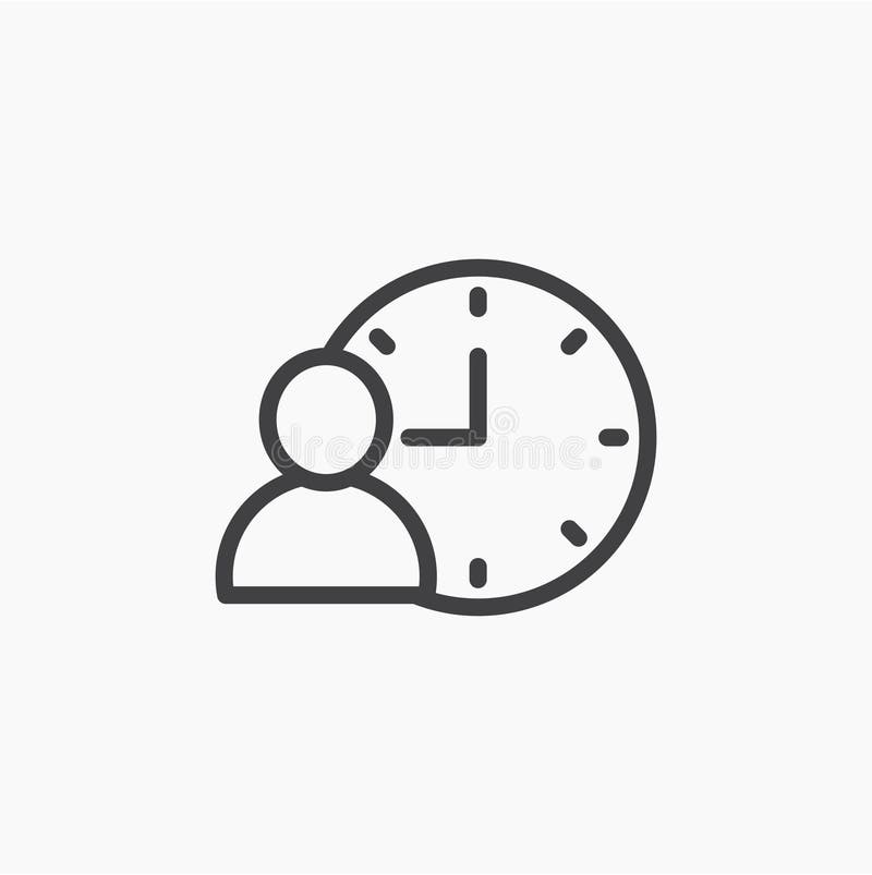 Office Hoursline in Thin Line Black Color. Flat Simple Vector Symbols ...