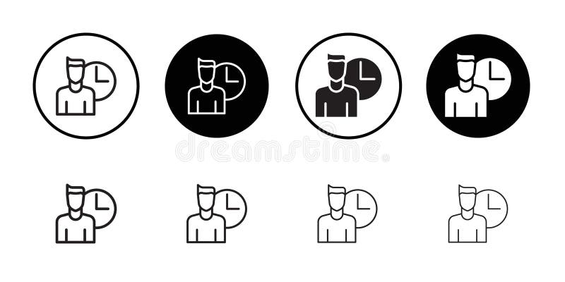 Office Hours Icon Outline Vector for Web Ui Stock Vector - Illustration ...