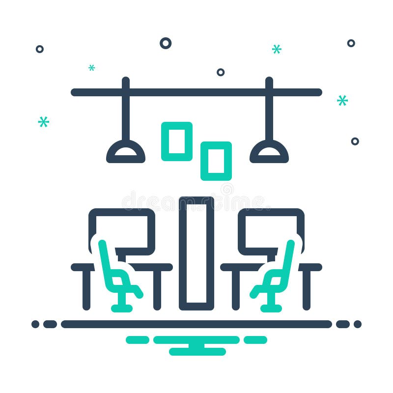 Mix Icon for Office, Place Work and Workplace Stock Vector ...