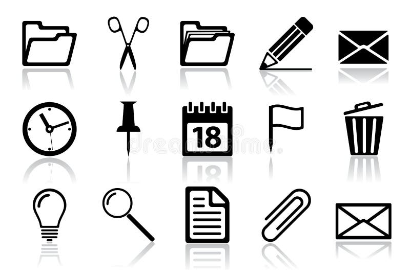 Set of Document Icons. Contains Such Icons As Batch Processing, Legal ...