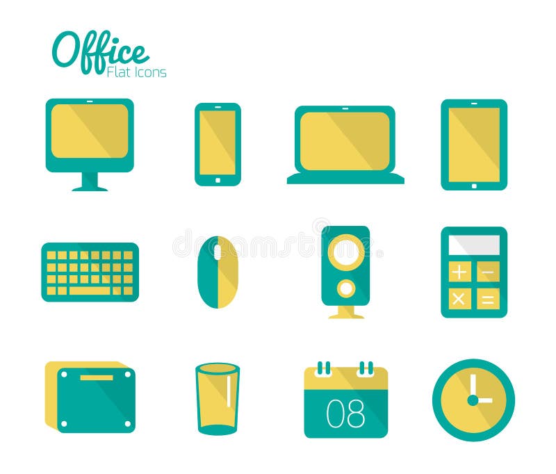 Office icon set. stock vector. Illustration of document - 38392267