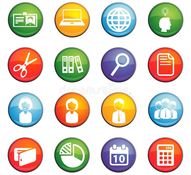Office icon set stock illustration. Illustration of office - 89202888