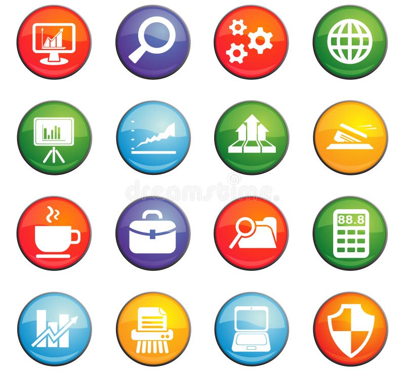 Office icon set stock illustration. Illustration of folder - 89203141