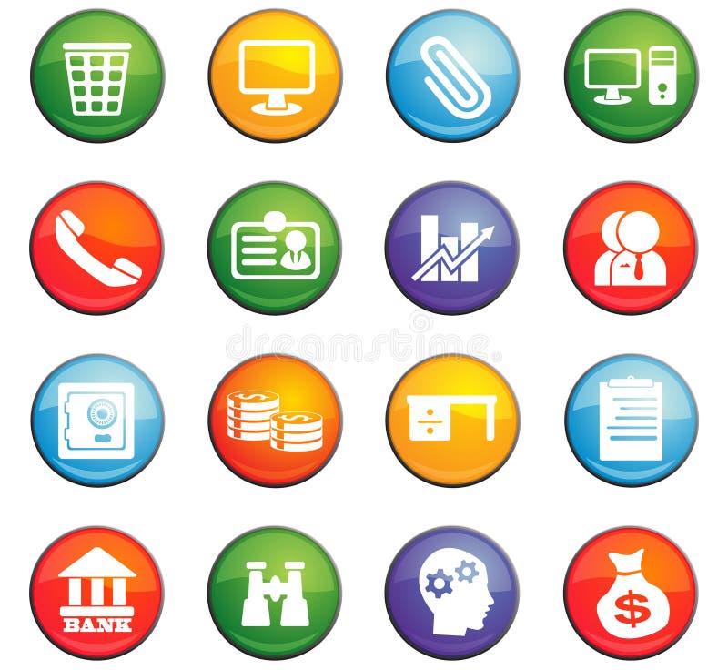 Office icon set stock illustration. Illustration of symbol - 89203161