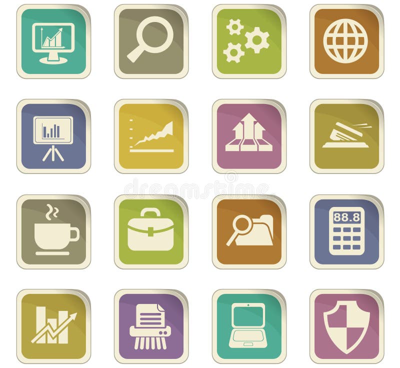 Office icon set stock illustration. Illustration of diagram - 89214188