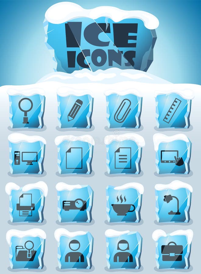 Office icon set stock vector. Illustration of lamp, paper - 148748608