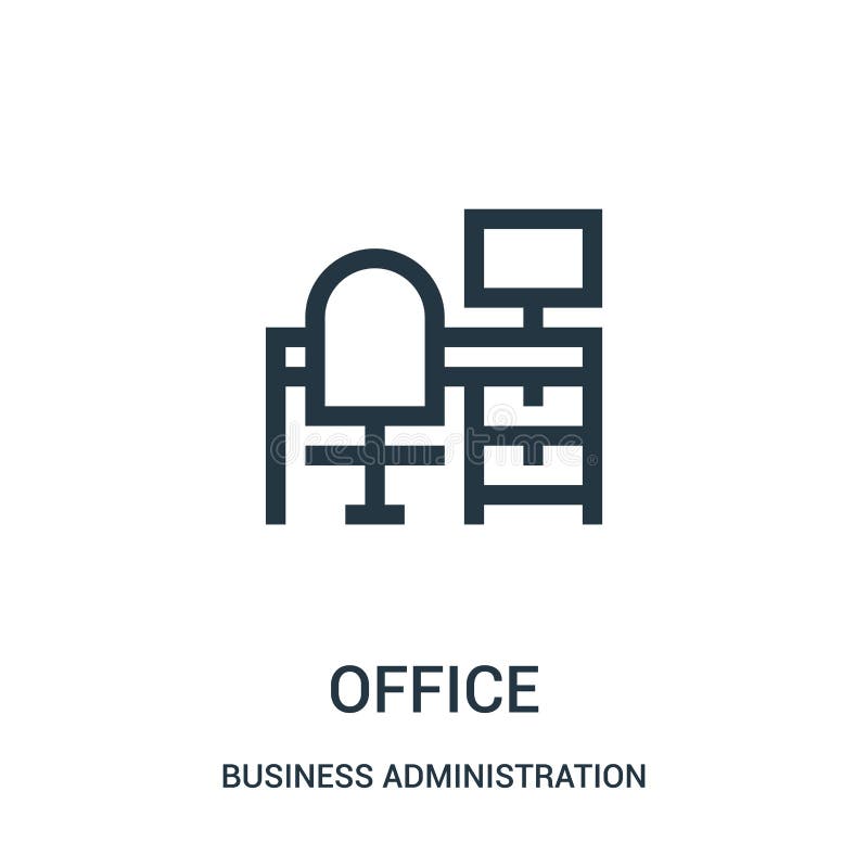 Office Icon Vector from Business Administration Collection. Thin Line ...