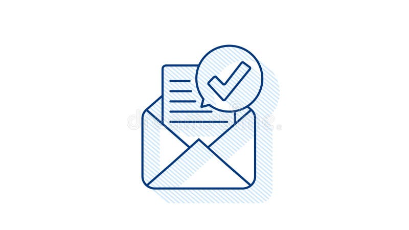 Office Icon. Web Icon Set. Office Envelope with Check Mark, Great ...