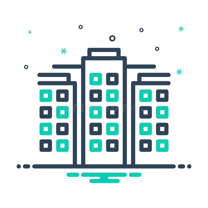 Mix Icon for Office, Workplace and Corporate Stock Vector ...