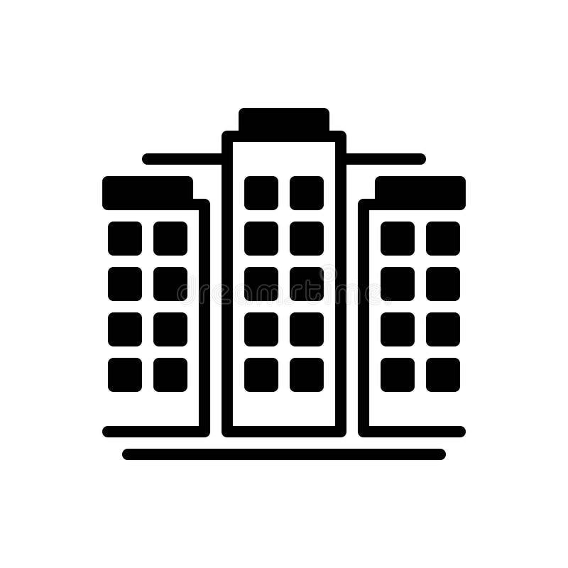 Black Solid Icon for Office, Workplace and Agency Stock Vector ...