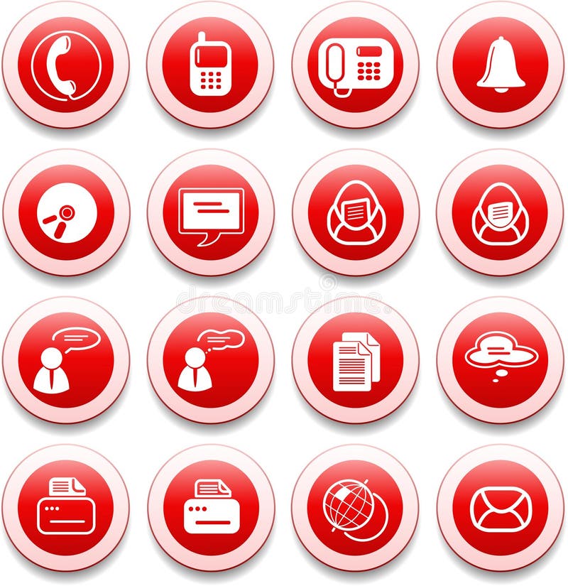 Colored Phone Icons stock vector. Illustration of cable - 21276313