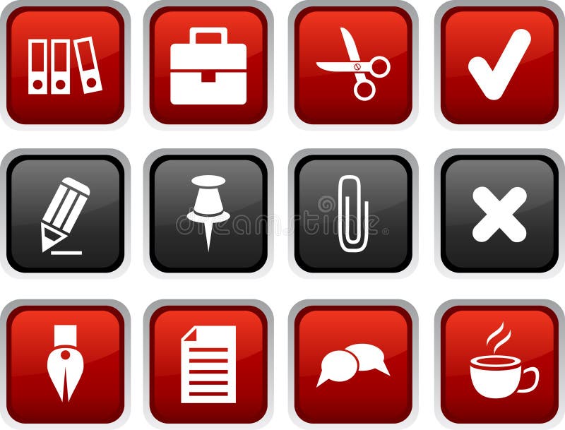 Office buttons stock vector. Illustration of buttons, fresh - 1685131