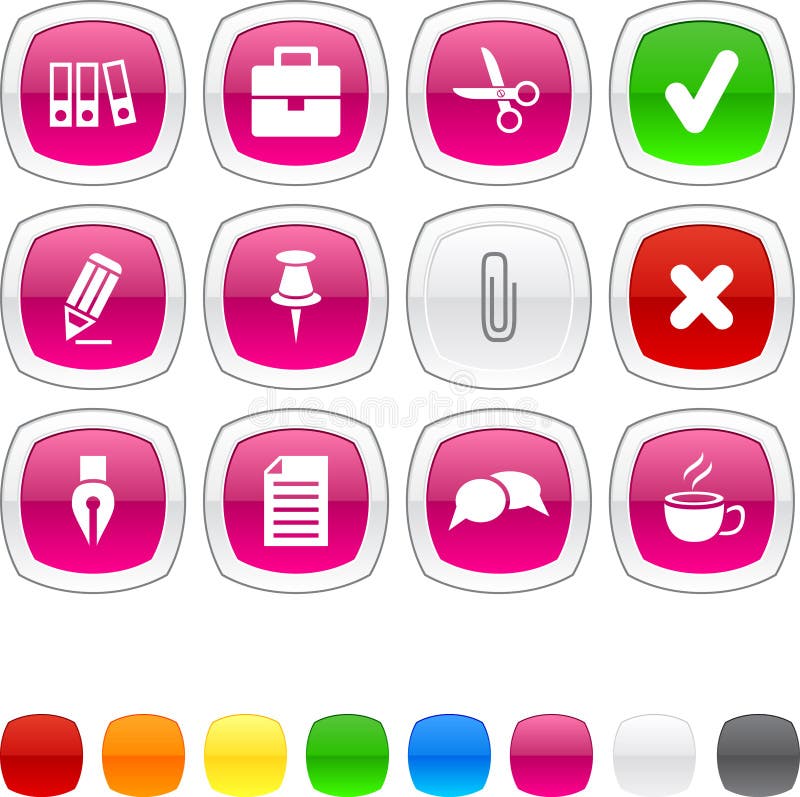 Office icons. stock vector. Illustration of icon, design - 13032225