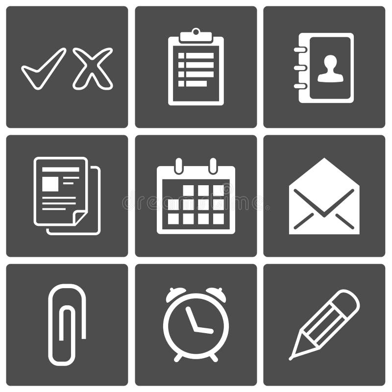 Basic Web Icons, Grey Buttons Series Stock Vector - Illustration of ...