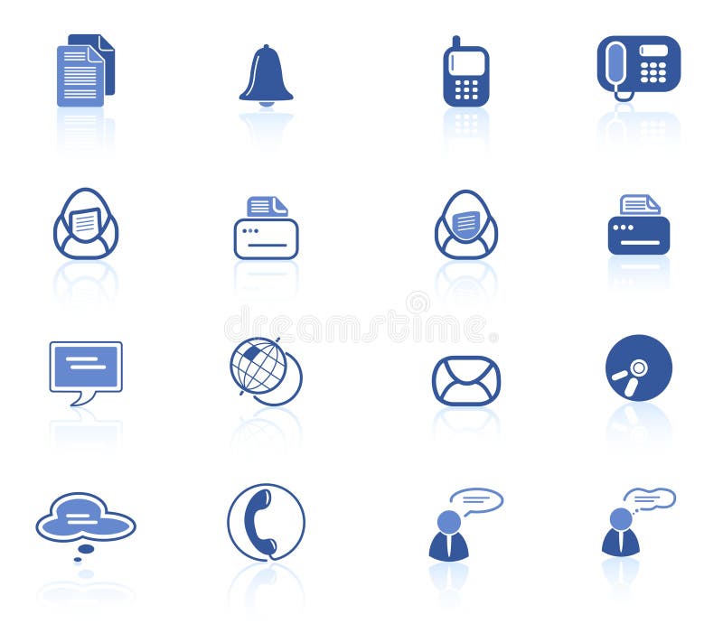 Office icons stock vector. Illustration of communications - 8918751