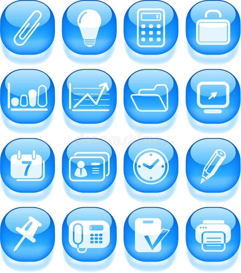 Office icons stock vector. Illustration of communications - 8918751