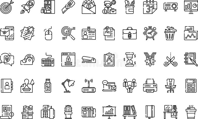 Office Icons High-Quality Vector Icons Collection with Editable Stroke ...