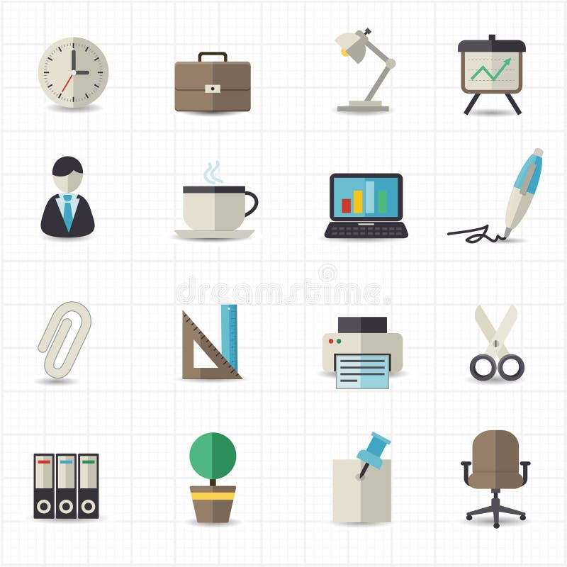 Office icons stock vector. Illustration of team, interface - 39007145
