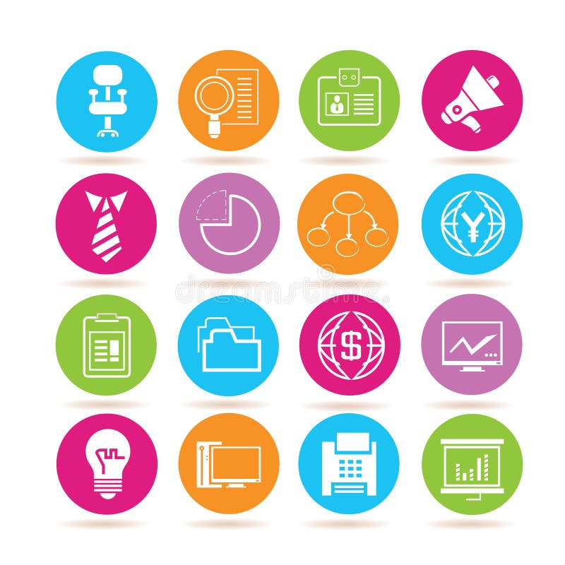 Office icons stock illustration. Illustration of computer - 57648540
