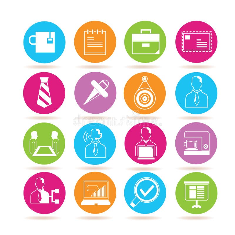 Office icons stock illustration. Illustration of meeting - 59067076