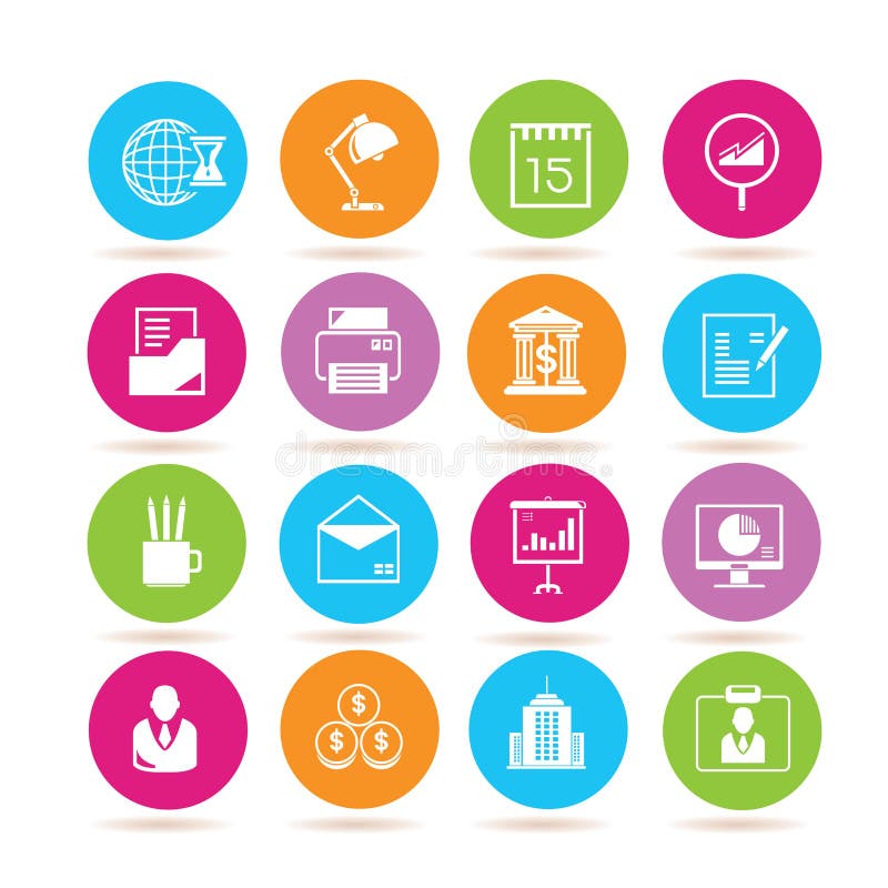 Office icons stock illustration. Illustration of human - 59065580