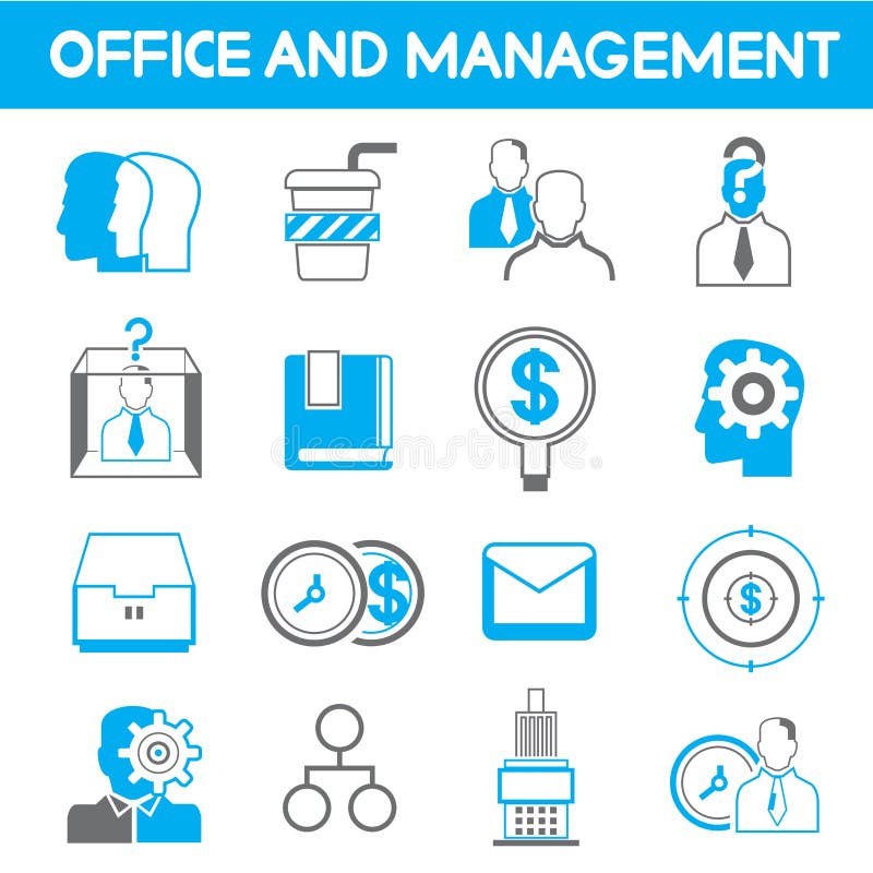 Office icons stock illustration. Illustration of goal - 40849135