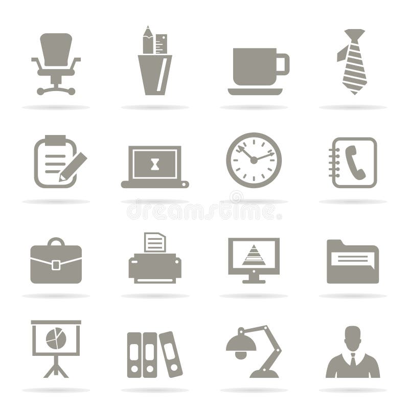 Office icons 9 stock vector. Illustration of icon, office - 36868212