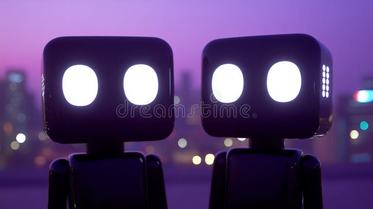 The Office Includes Sky-Fi Robots, Featuring Three Black Shiny Android ...