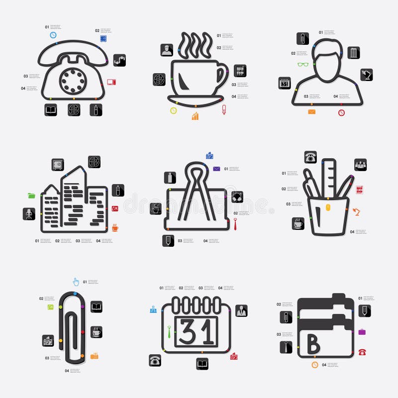 Office infographic stock vector. Illustration of creativity - 57719314