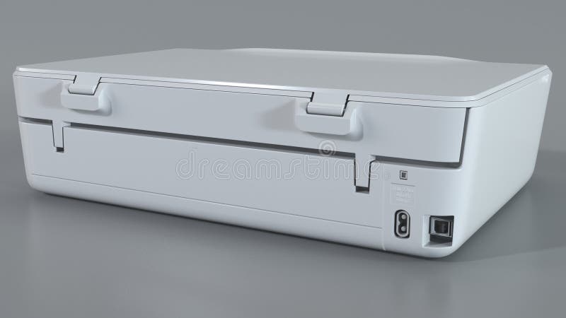 Office Inkjet Printer Electronic Power Socket Stock Image - Image of ...