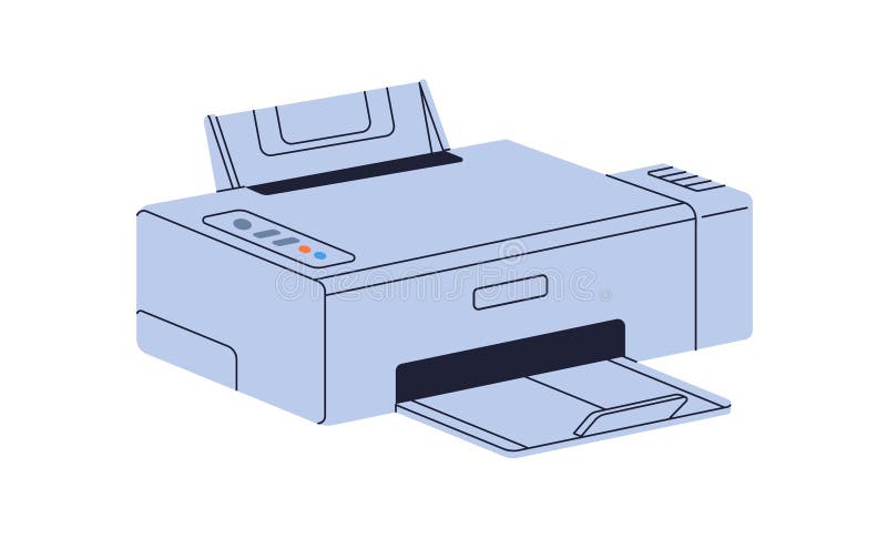 Office Inkjet Printer for Printing Documents. Printout and Paper Copy ...
