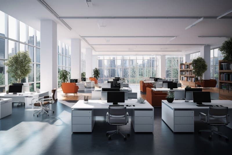 Office Innovation 3D Rendering Captures the Essence of Open Space Stock ...