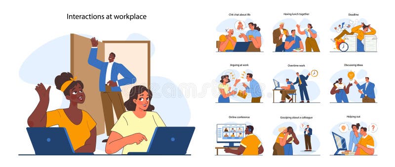 Team Interactions Stock Illustrations – 311 Team Interactions Stock Illustrations, Vectors ...