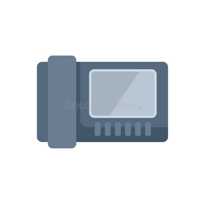 Office Intercom System with Display Screen Showing Blank Space Stock Illustration - Illustration ...