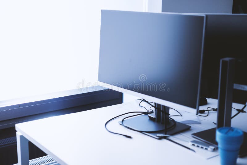 Computer and desk stock photo. Image of desk, desktop - 364656636