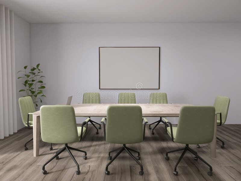 Office Interior, Conference 3d Render, 3d Illustration Stock ...