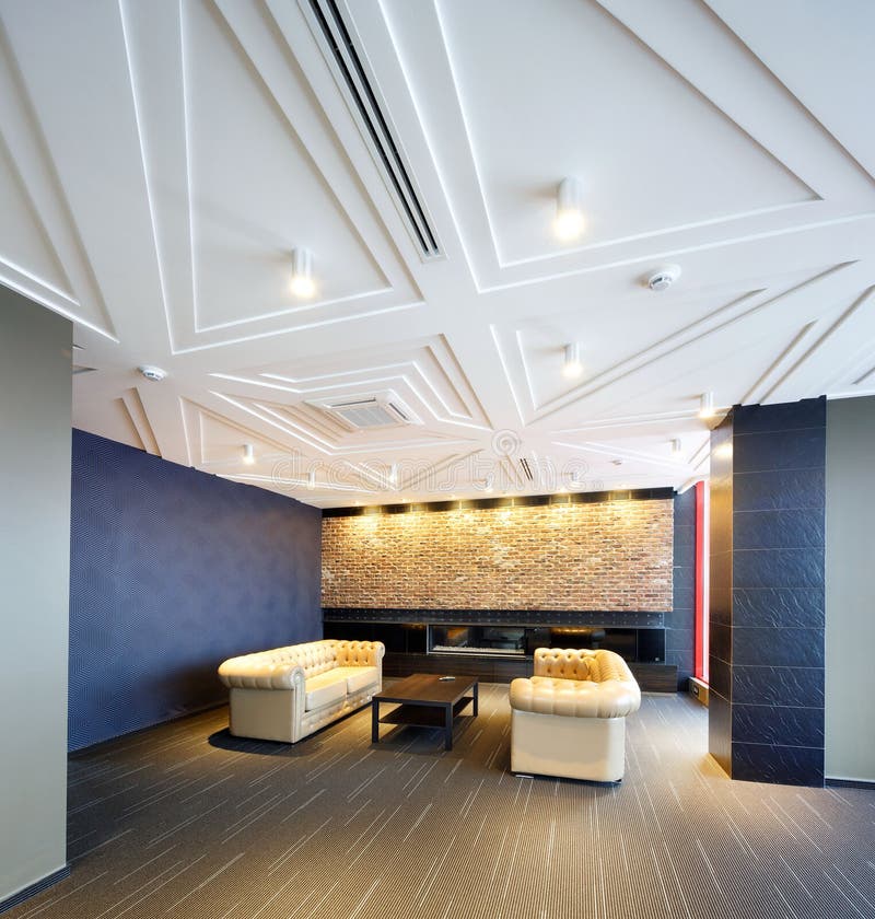 Office Interior stock image. Image of tables, trendy - 57275333