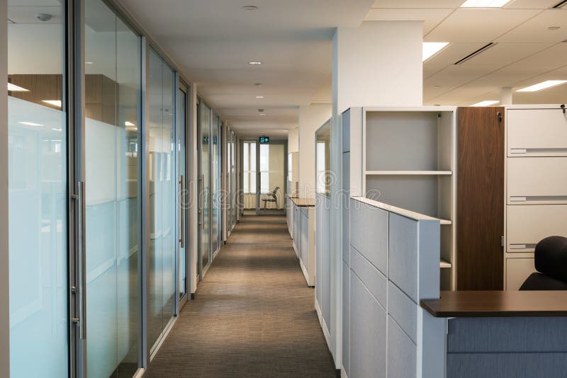 New Modern Empty Office Space after a Renovation Stock Photo - Image of ...