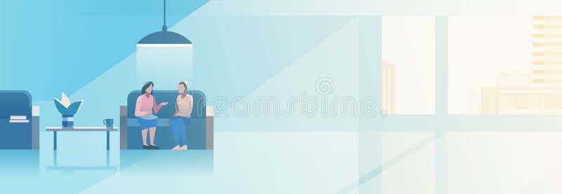 Office Interior Open-space Flat Design Vector Illustration. Business ...