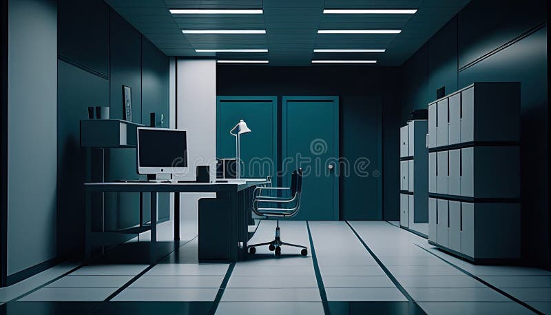 Office Interior Room Space Background. Working Place, Generative AI ...