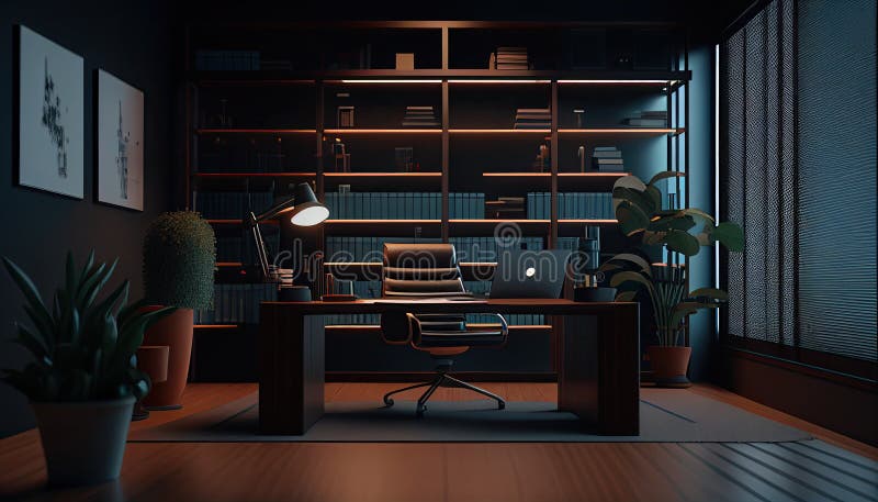 Office Interior Room Space Background. Working Place, Generative AI ...