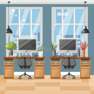 Two People Desk Cartoon Stock Illustrations – 1,047 Two People Desk ...